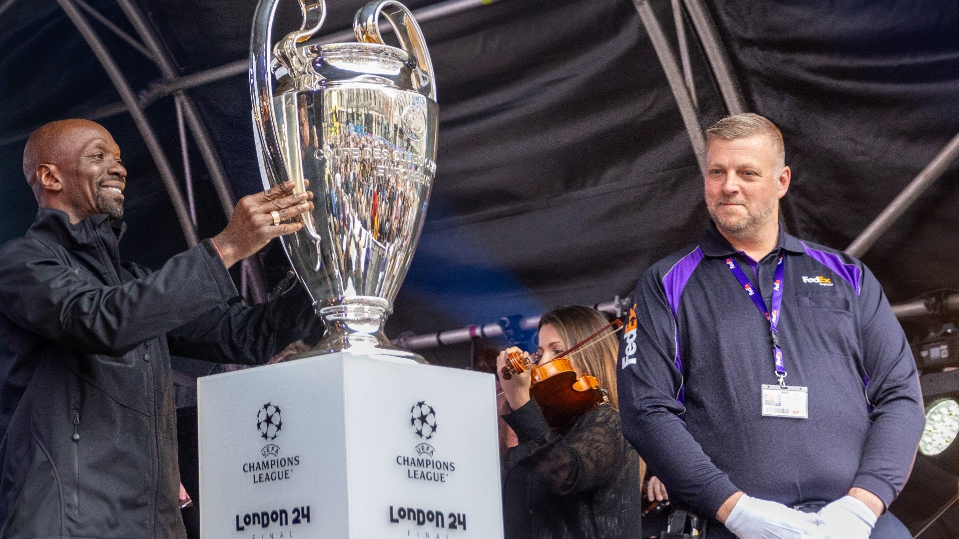 UCL Trophy Arrives in London as Makelele Shocks Fans - NewsGhana24