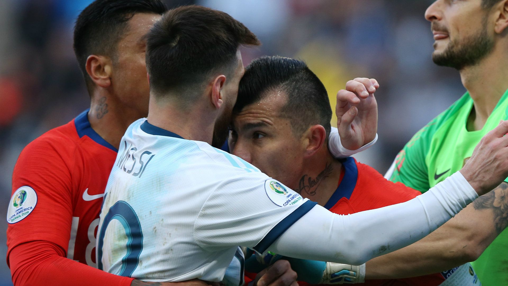 Lionel Messi sent off in Argentina's Copa America clash with Lionel Messi sent off in Argentina's Copa America clash with