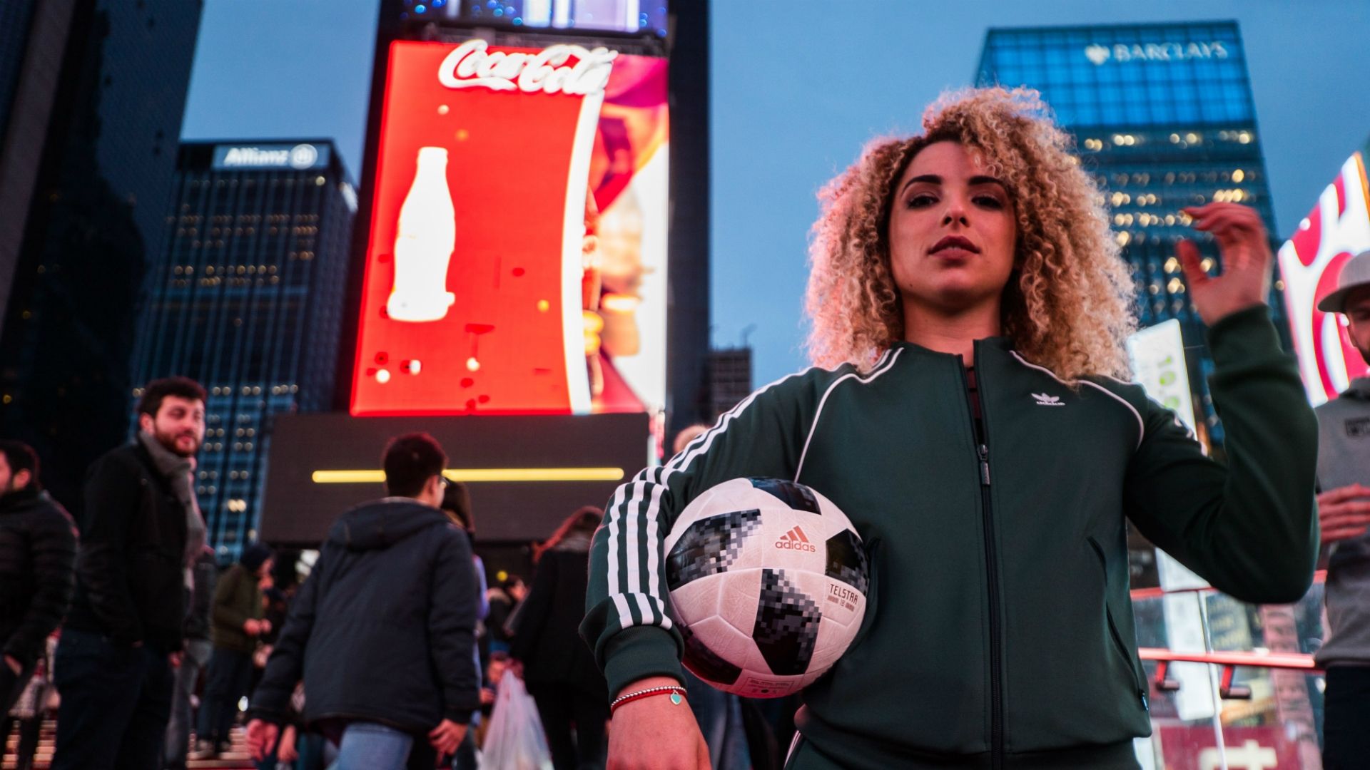 Freestyle fire in Times Square - FIFA World Cup Trophy Tour by Coca-Cola hits New York | Goal ...