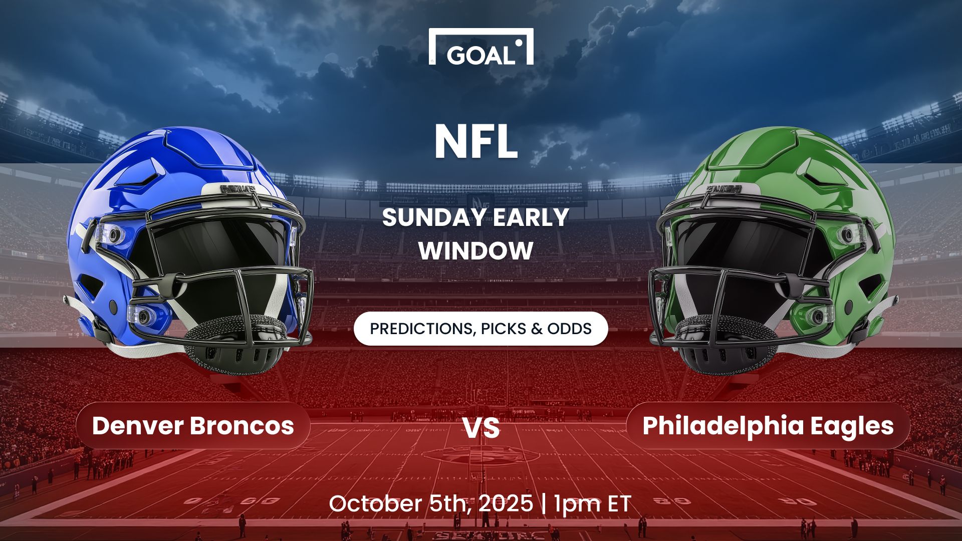 Broncos vs Eagles NFL Predictions, Picks & Odds: Week 5 - Oct 5 | Goal ...