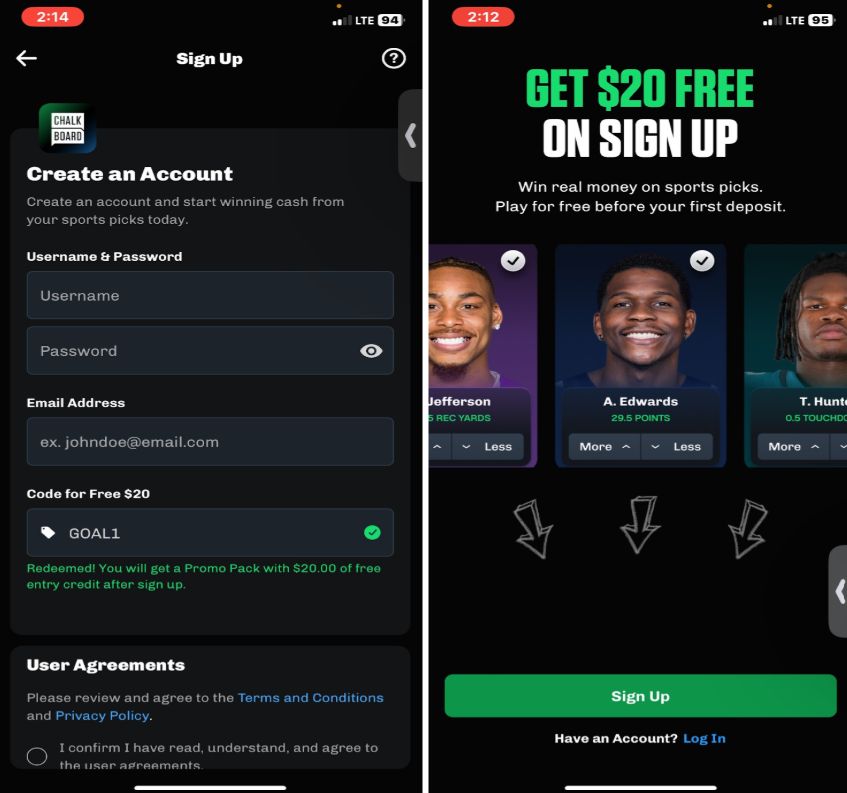 Chalkboard Promo Code GOAL1: Get $100 Bonus Funds + Free Pick in ...