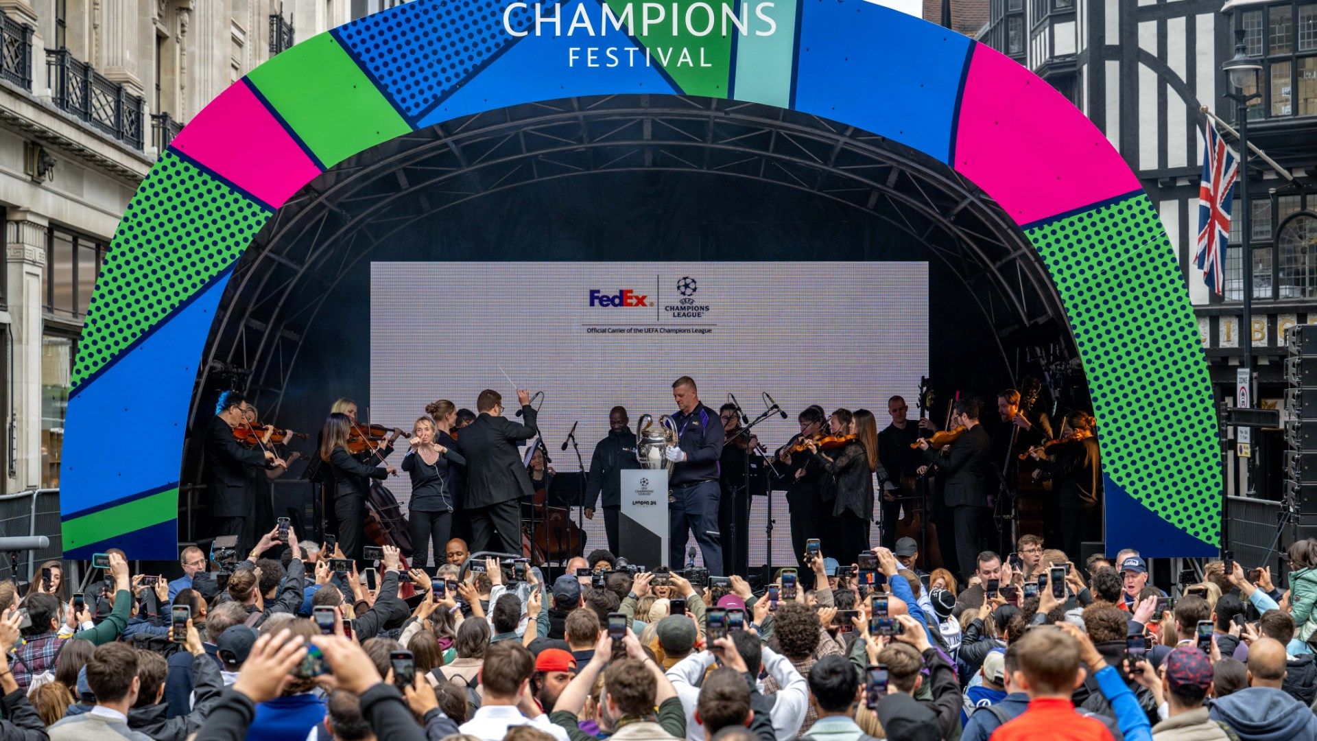 Football fans surprised with incredible live performance of iconic UEFA ...