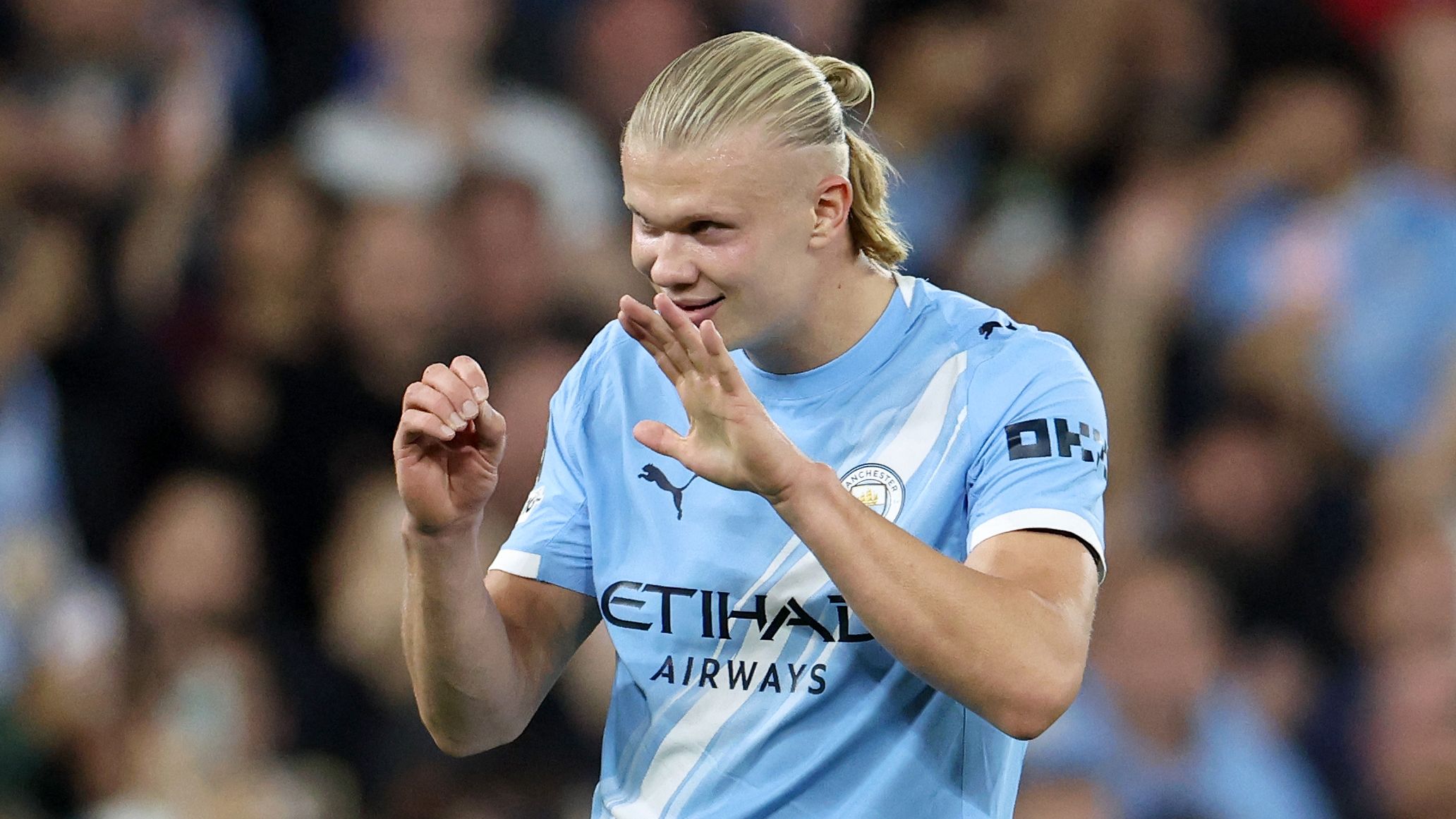 Erling Haaland makes history as Man City star becomes quickest striker to score 50 Champions ...