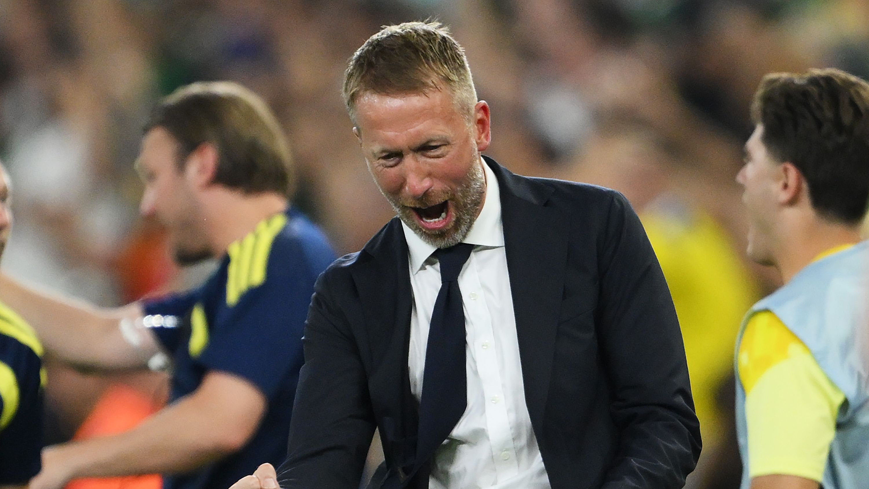 'Someone scratched or bit me' - Graham Potter left with bloodied ear ...